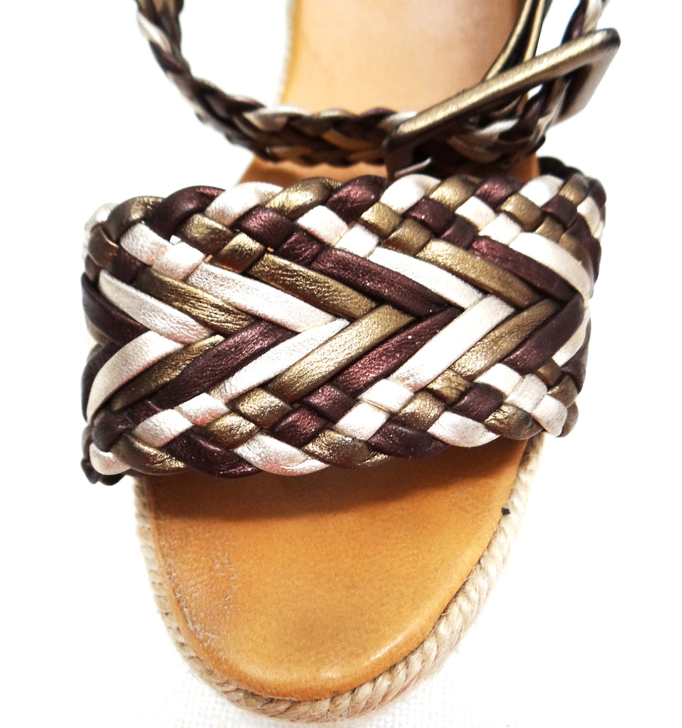Hermes Rope Soled Platform Wedges with Plaited Straps, EU36 – Menage ...
