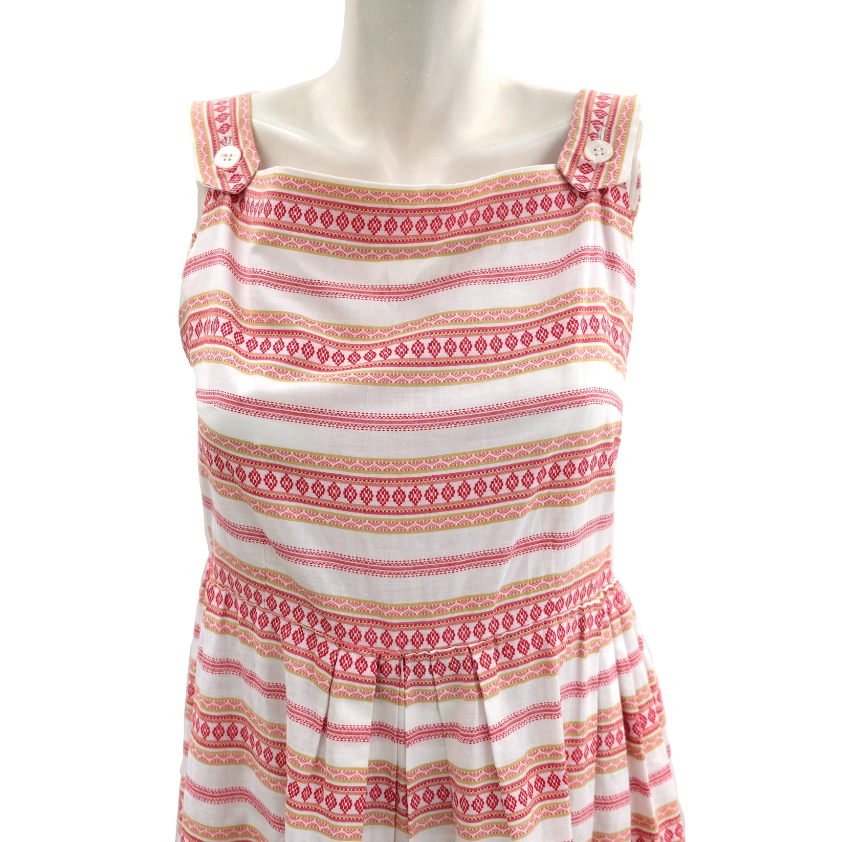 1960s Vintage Italian Sundress with Jacquard Stripe UK10 – Menage ...
