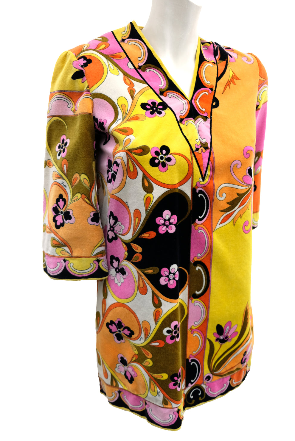 Emilio Pucci Vintage Psychedelic Velvet Tunic, UK8 – Menage Modern Vintage
