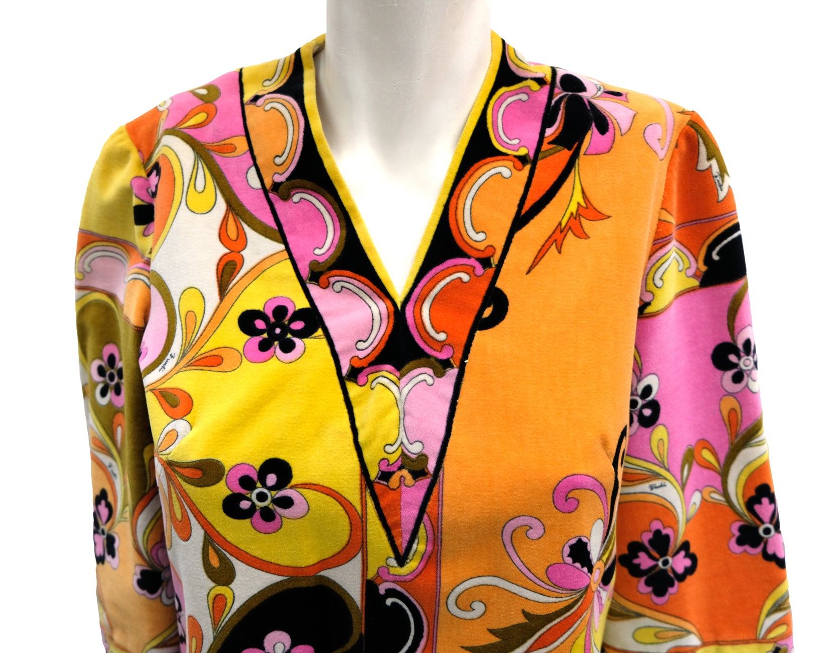 Emilio Pucci Vintage Psychedelic Velvet Tunic, UK8 – Menage Modern Vintage